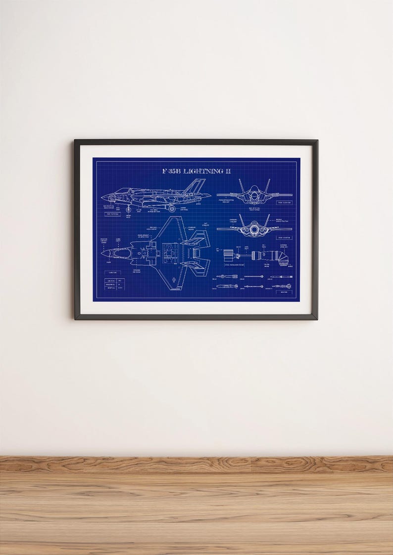F-35 Lightning II Blueprint Poster - Etsy Australia