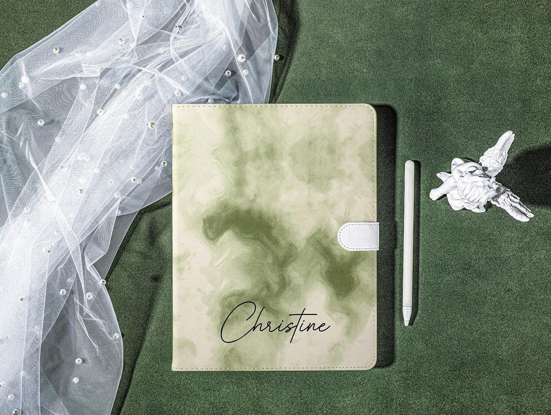 Smudge Green Personalised Custom Name iPad Case Cover iPad Pro 12.9 ...