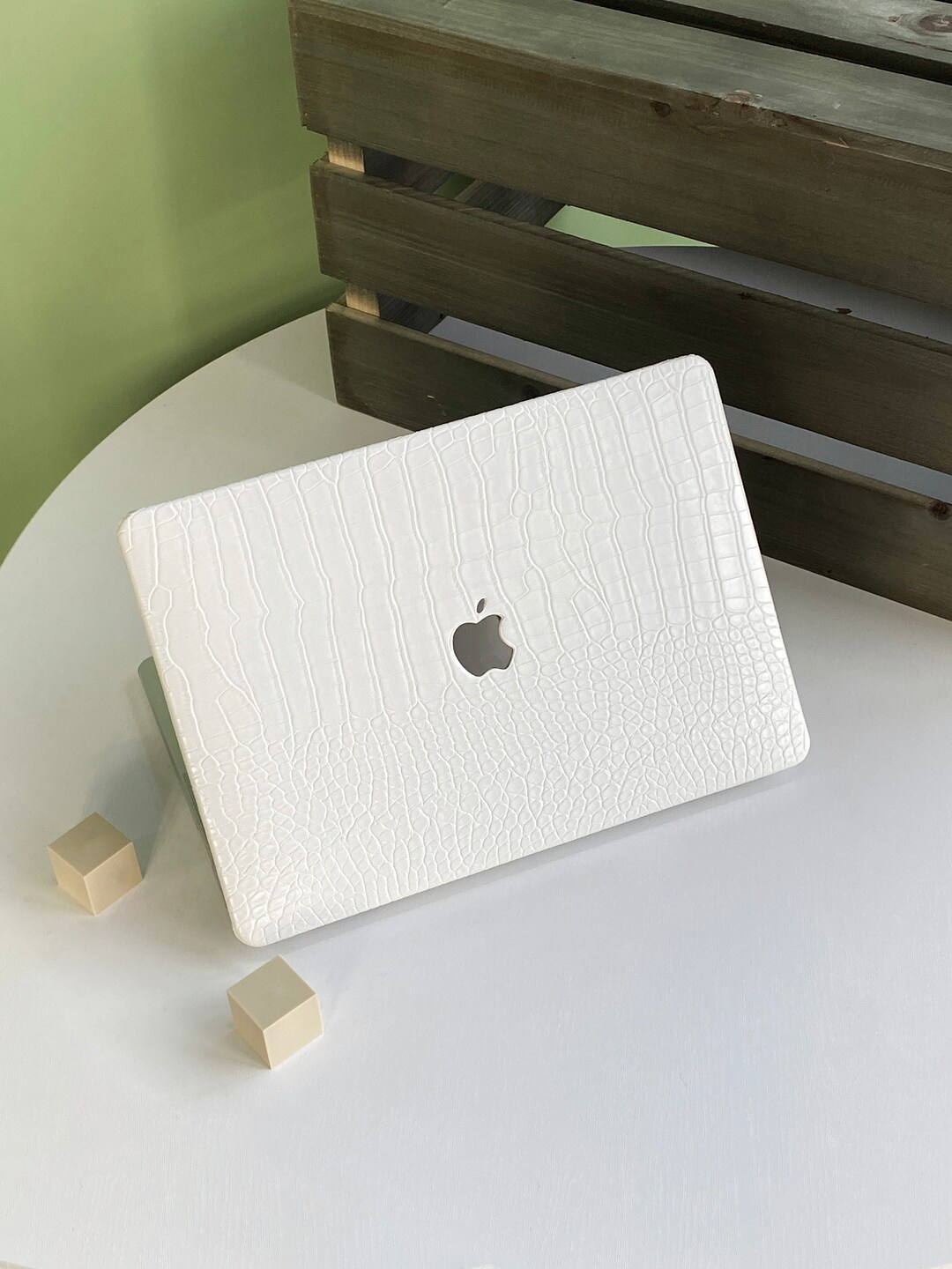 Simple White Leather Laptop Case Vegan Leather Case MacBook Pro 13 Pro ...