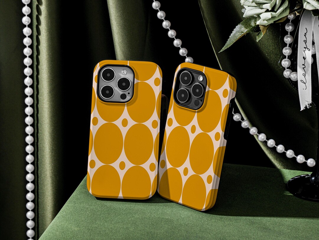 Orange Circles Personalized iPhone Case, Magsafe iPhone Case, iPhone ...