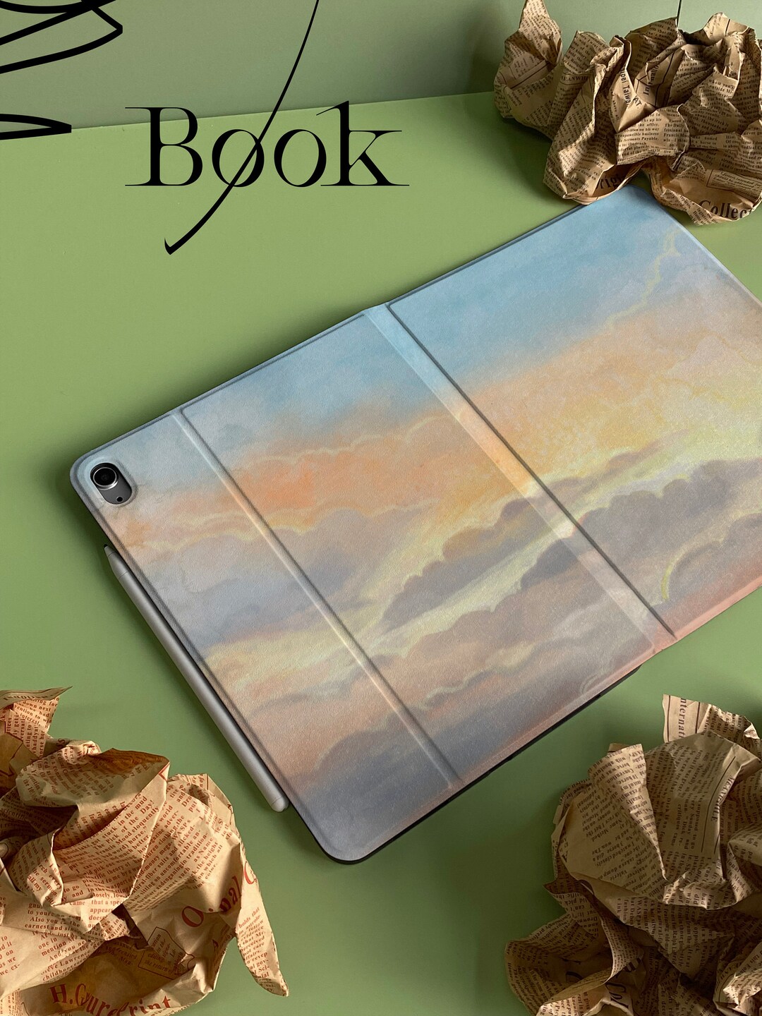 Personalized Custom Name Rainbow Cloud iPad Smart Case Cover iPad Pro ...