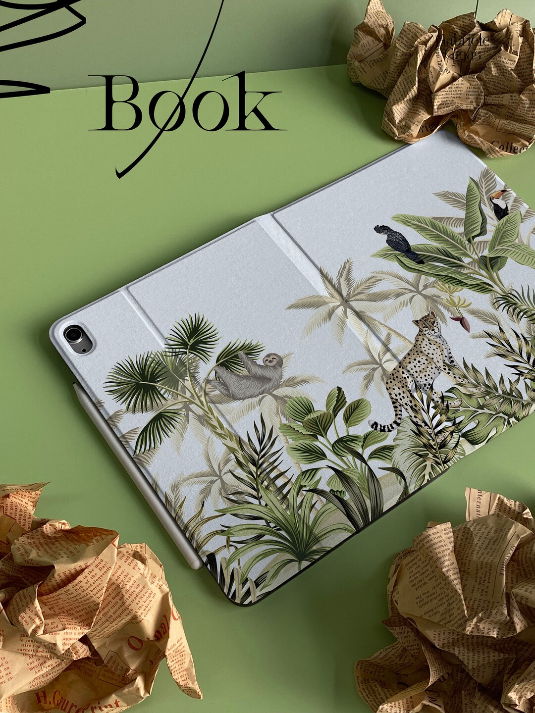 Personalized Custom Name Modern Natural World iPad Smart Case Cover ...