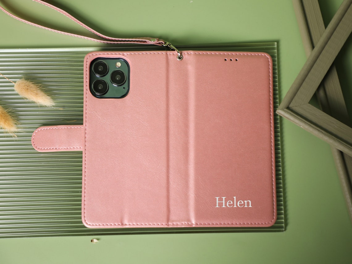 Custom Leather Phone Case, Wallet With Card Slot, Vintage iPhone 14 13 ...