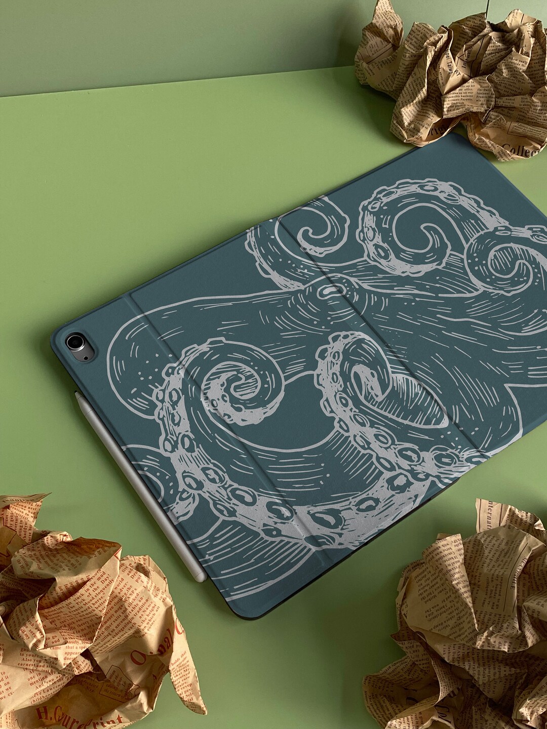 Ocean Octopus Personalized iPad Smart Case Cover iPad Pro 12.9, Pro 11 ...
