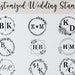 Personalized Wedding Monogram Rubber Stamp: Initials & Date - Etsy