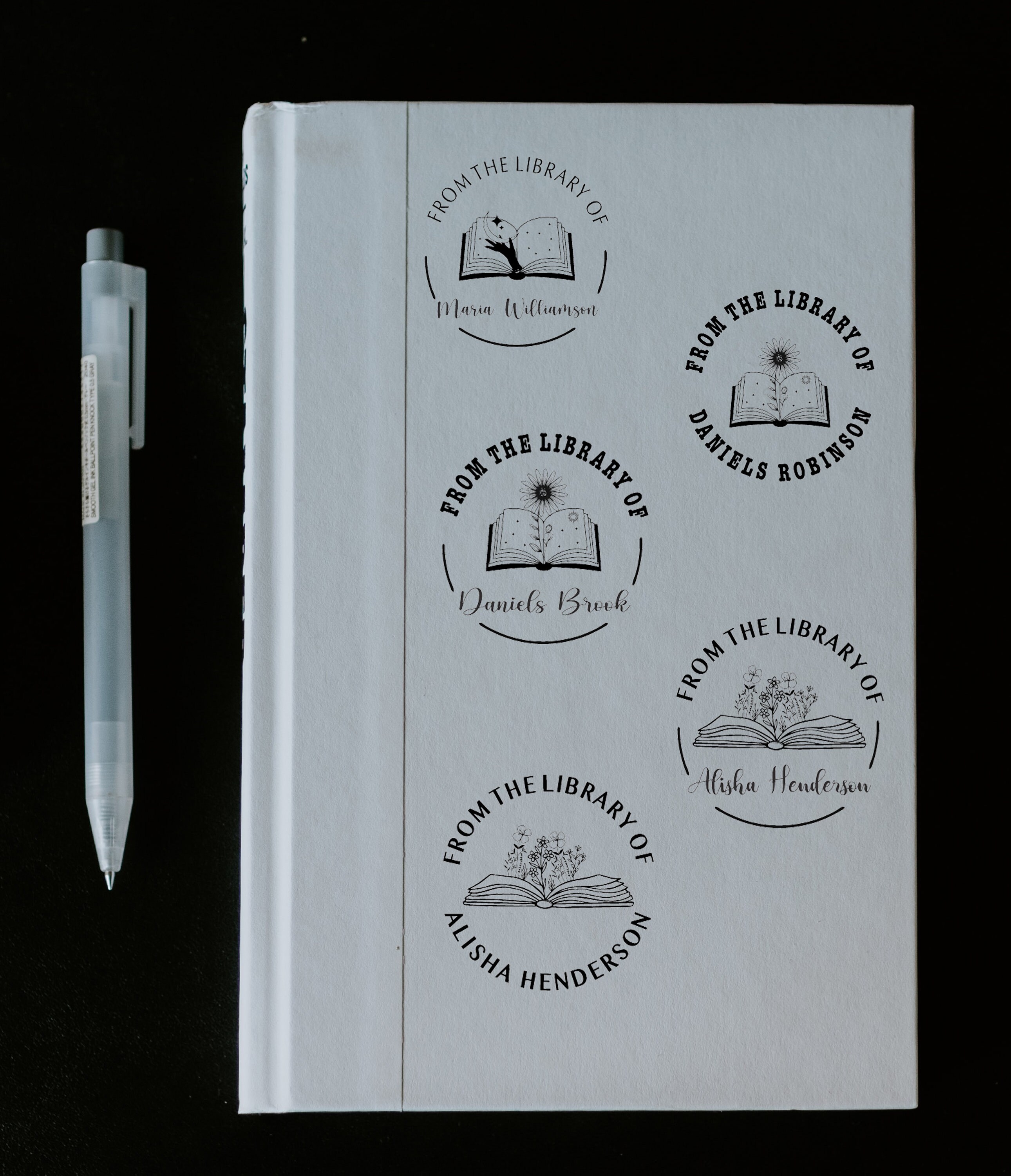 Personalized Library Stamp for Books Book Stamp From the - Etsy