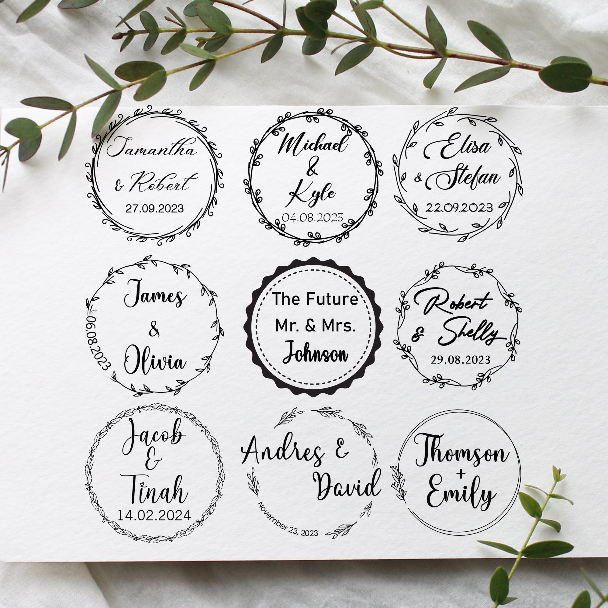 Custom Wedding Stamp Personalized Wedding Stamp Wedding - Etsy