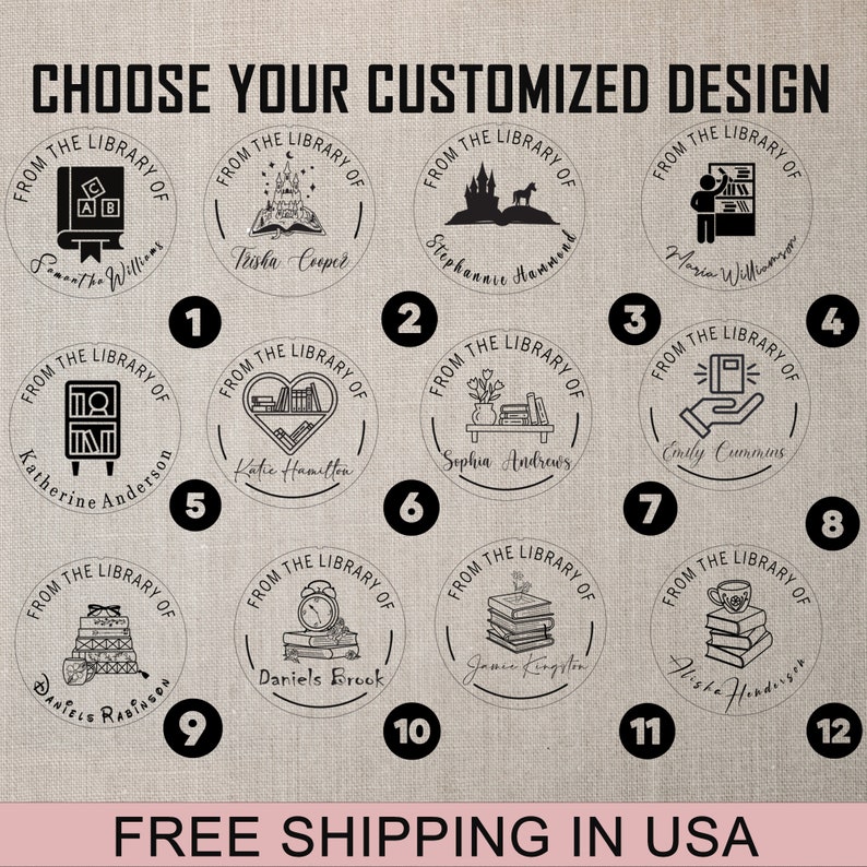 From the Library of Stamp Custom Library Stamp This Book - Etsy
