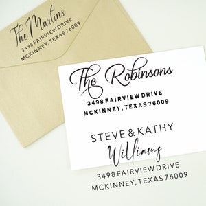 Modern Custom Address Stamp for Envelopes Personalized Mail Stamper ...