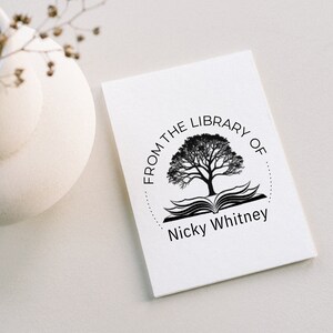 Personalized Library Stamp, From the Library of Stamp Book Name Stamp ...