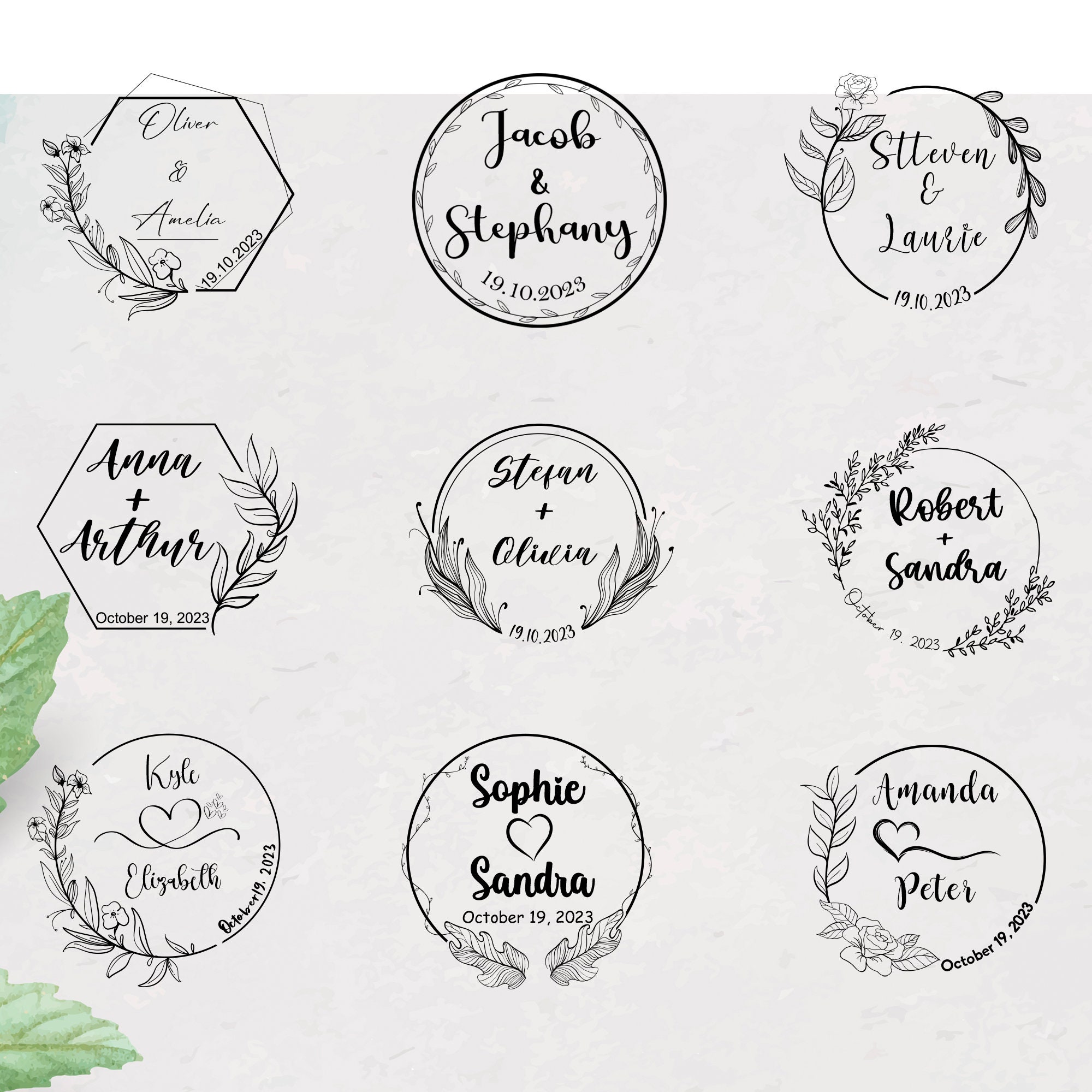 Personalized Wedding Stamp Custom Wedding Stamper Wedding - Etsy