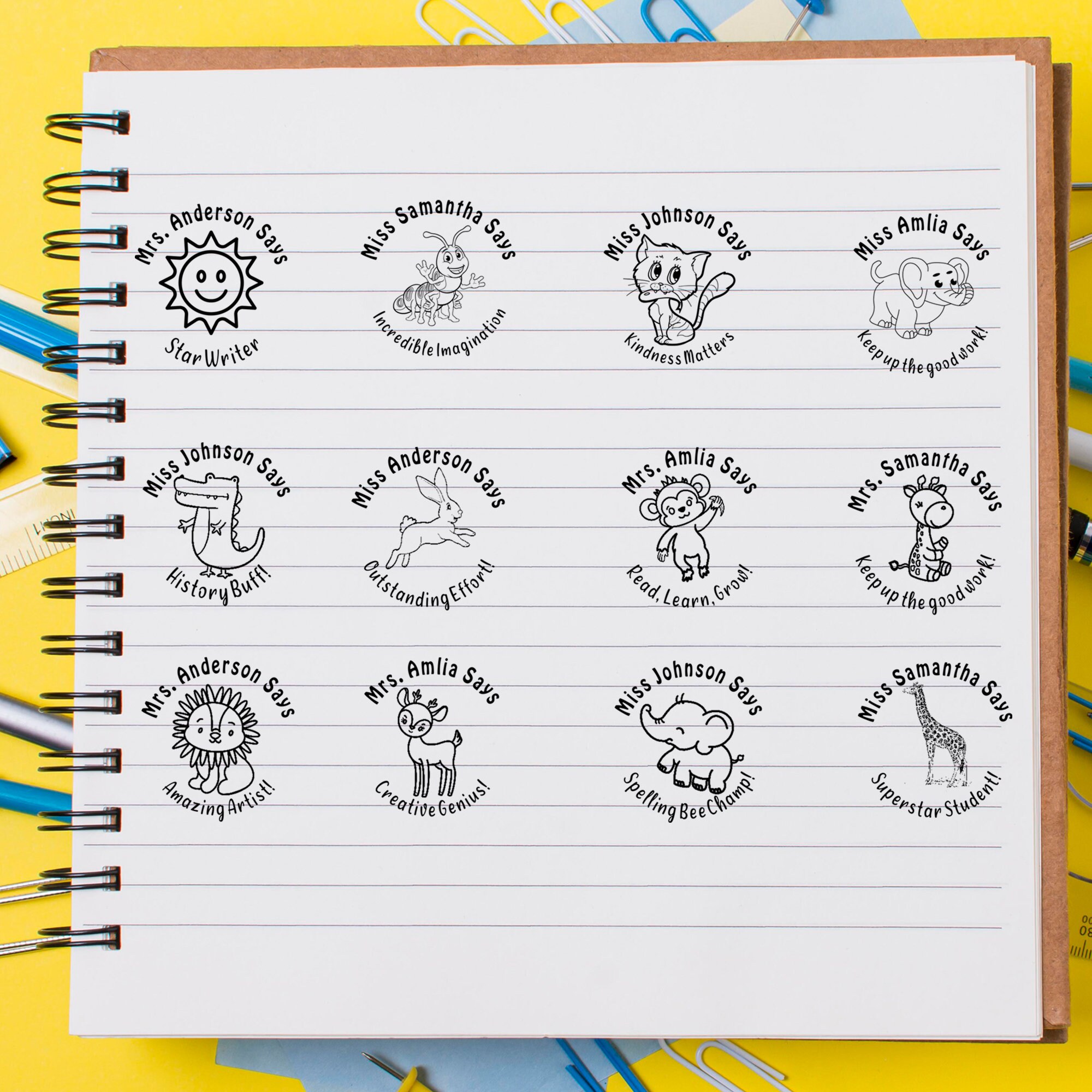 Personalized Teacher Stamp Teacher Stamper Personalised - Etsy