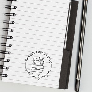 Custom Book Stamp. Self Ink or Wood Handle. Personalized With Your Name ...