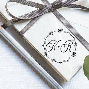 Wedding Stamper Personalized Couple Name and Monogram Stamp for ...