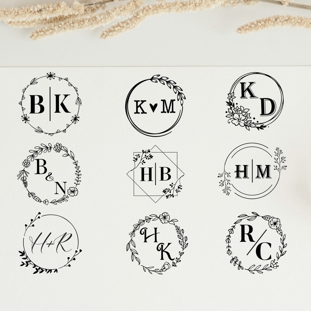 Couple Wedding Stamp, Monogram Stamp, Personalized Wedding Stamp ...