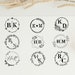Personalized Wedding Monogram Rubber Stamp: Initials & Date - Etsy