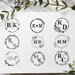 Personalized Wedding Monogram Rubber Stamp: Initials & Date - Etsy
