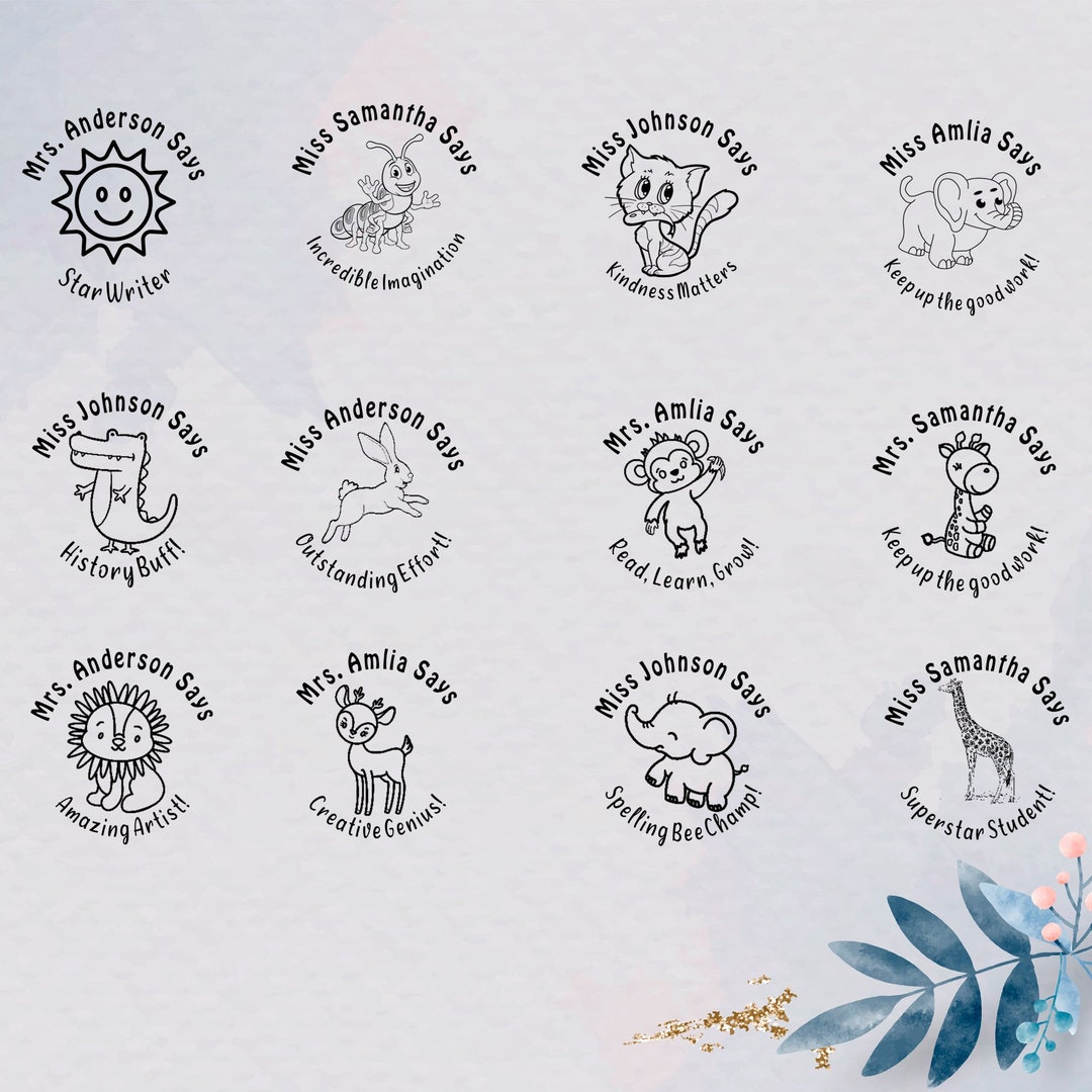 Personalized Teacher Stamp | Teacher Stamper | Personalised Teacher ...