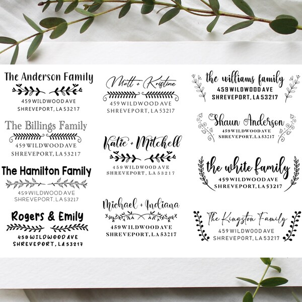 Custom Address Stamp - Etsy