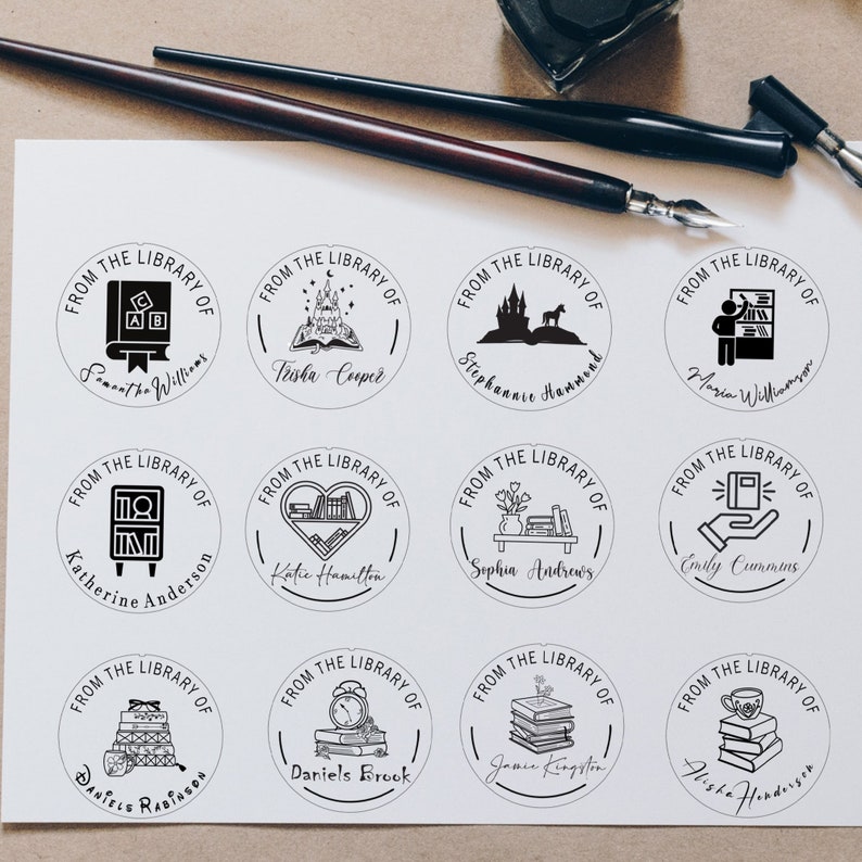 From the Library of Stamp Custom Library Stamp This Book - Etsy