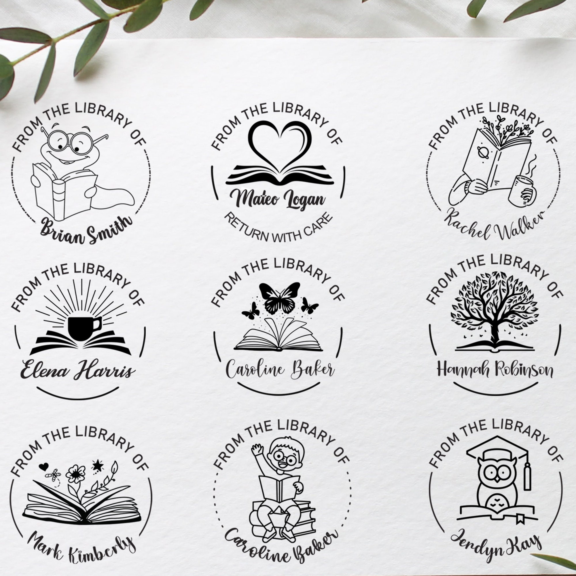 Personalized Library Stamp From the Library Of Custom - Etsy