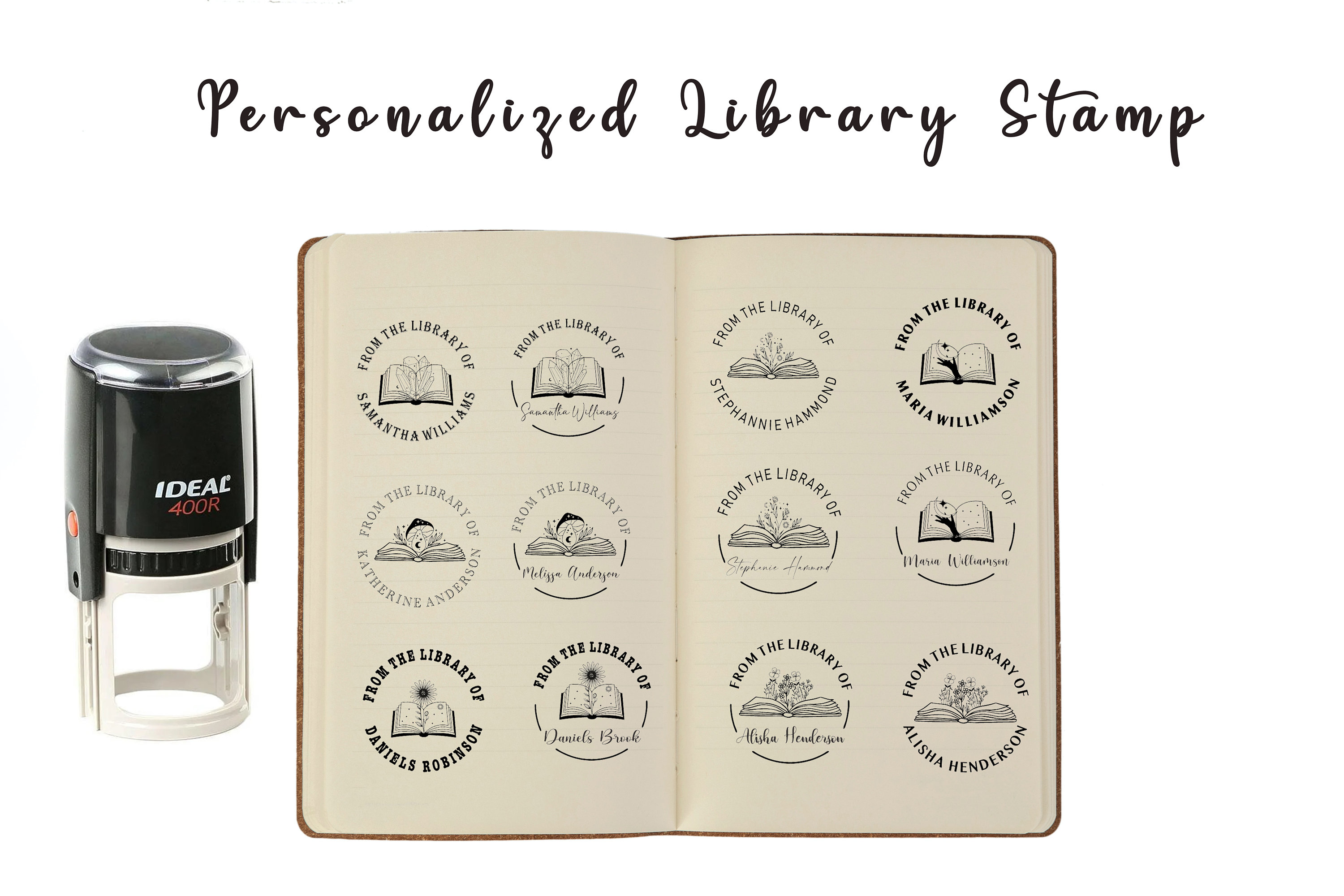 From the Library of Stamp, Book Reader Stamp, Teacher Stamp, Book Name ...