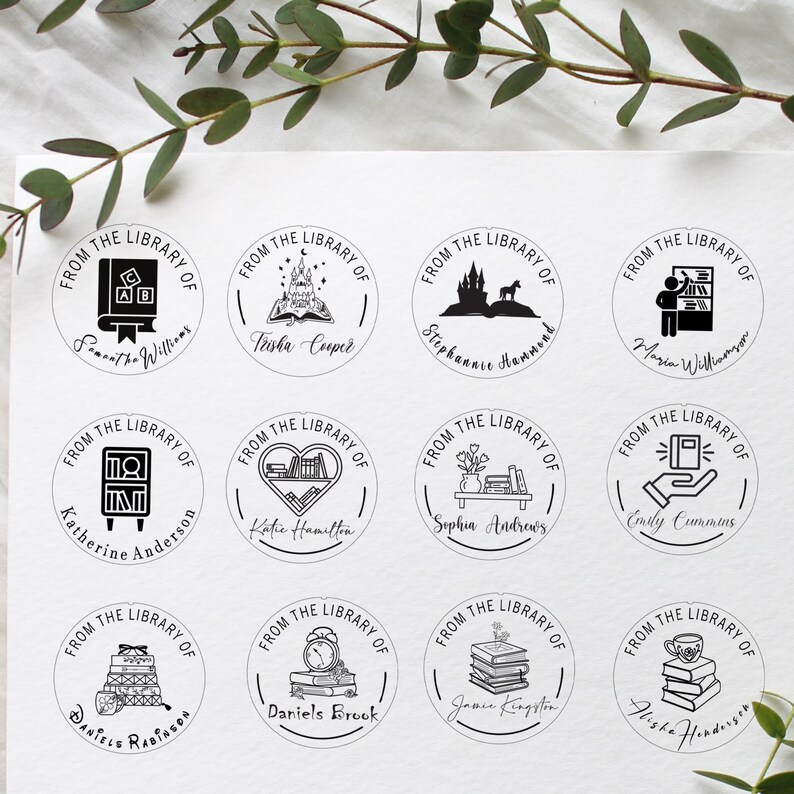 Custom Library Stamp, Book Lover Gift, Personalized Ex Libris Stamper ...