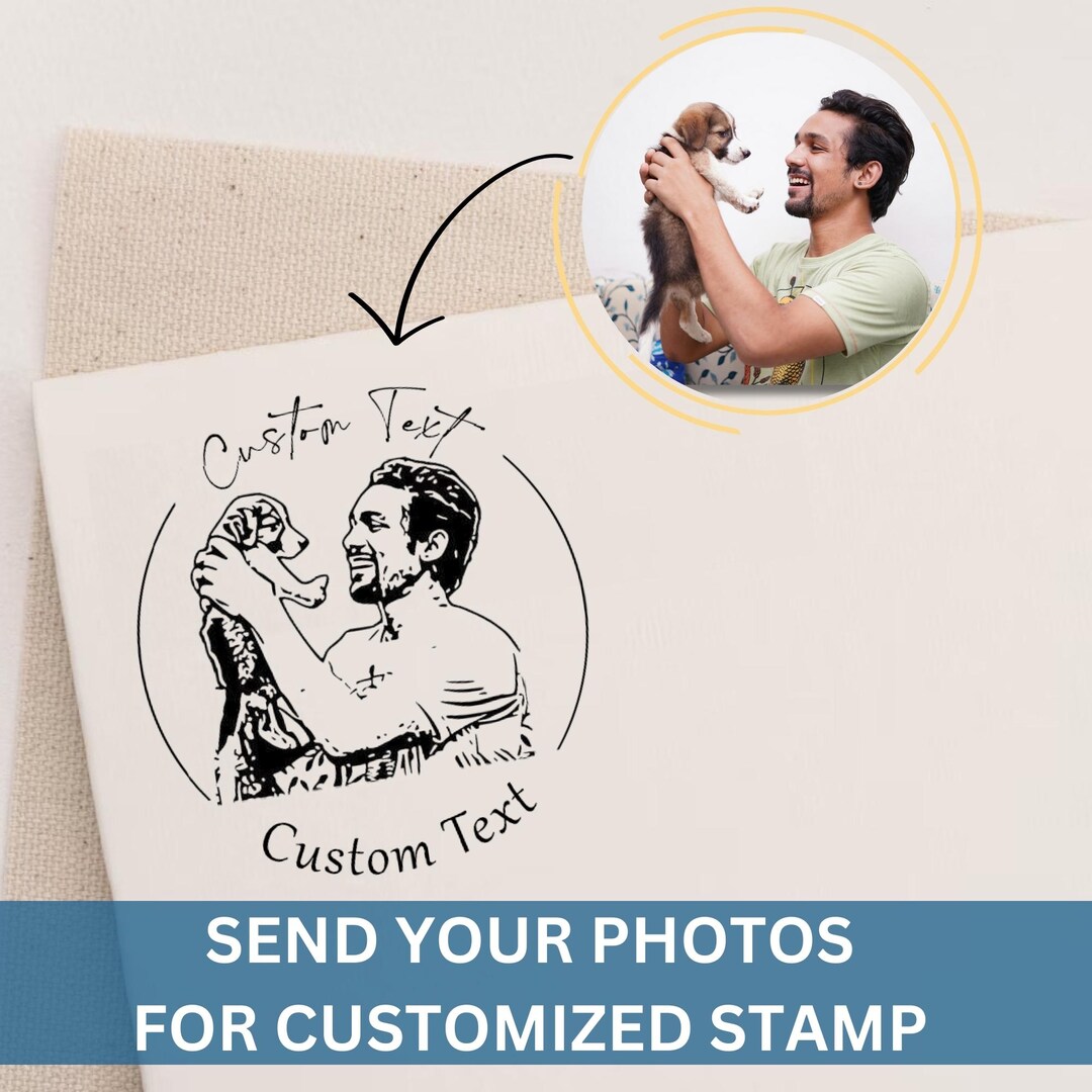 Custom Pet Portrait Stamp, Dog Sketch Stamp, Pet Loss Gift, Pet Lover ...