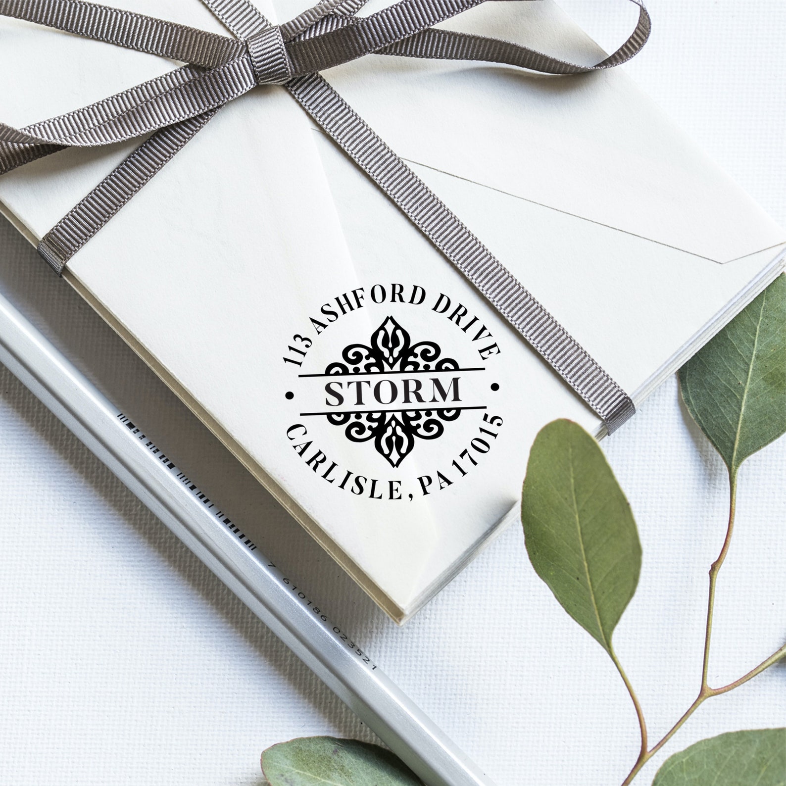 Custom Round Address Stamp for Small Business and Personal Mail ...