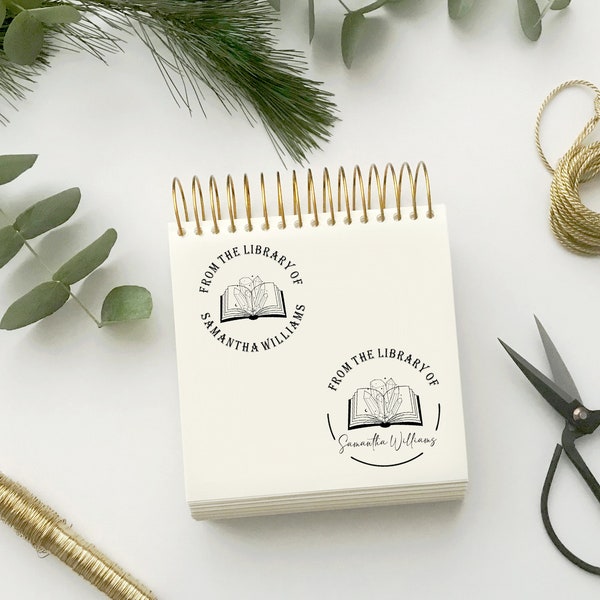 Library Stamp - Etsy