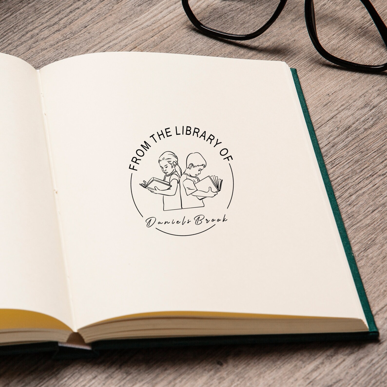 Custom Book Stamp. Self Ink or Wood Handle. Personalized With Your Name ...