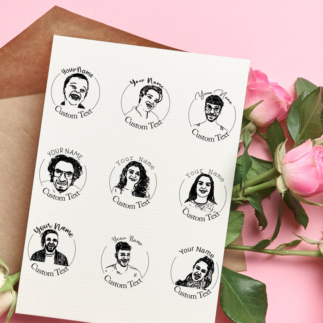 Custom Face Stamp, Create Your Portrait Stamp, Sketch Stamp ...