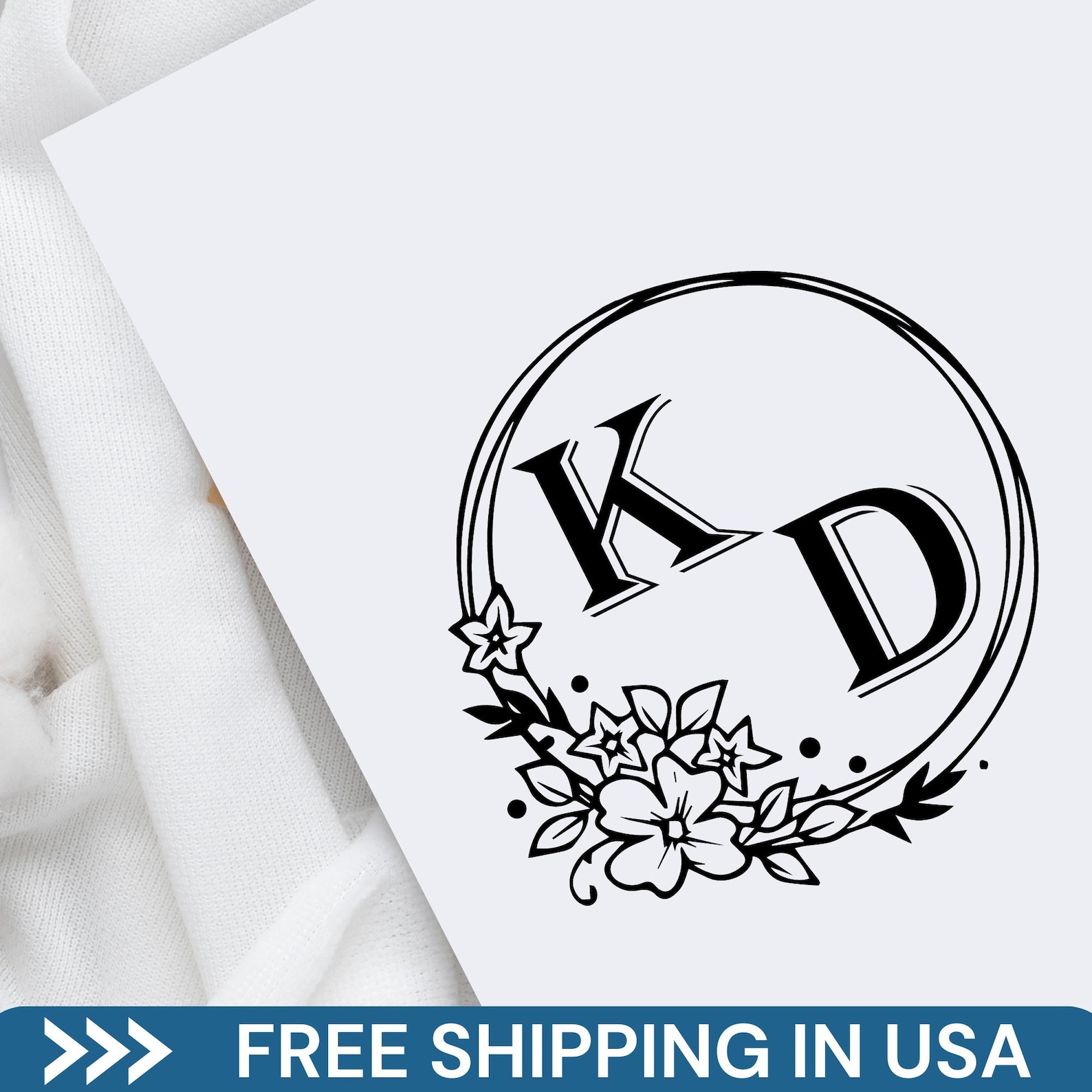 Personalized Wedding Monogram Rubber Stamp: Initials & Date - Etsy