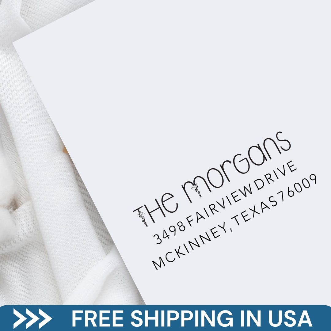Custom Minimal Address Stamp: Personalized Return Address Stamper - Etsy