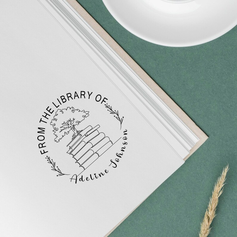 Personalized Library Book Stamp, Custom Teacher Stamp, Self Inking - Etsy