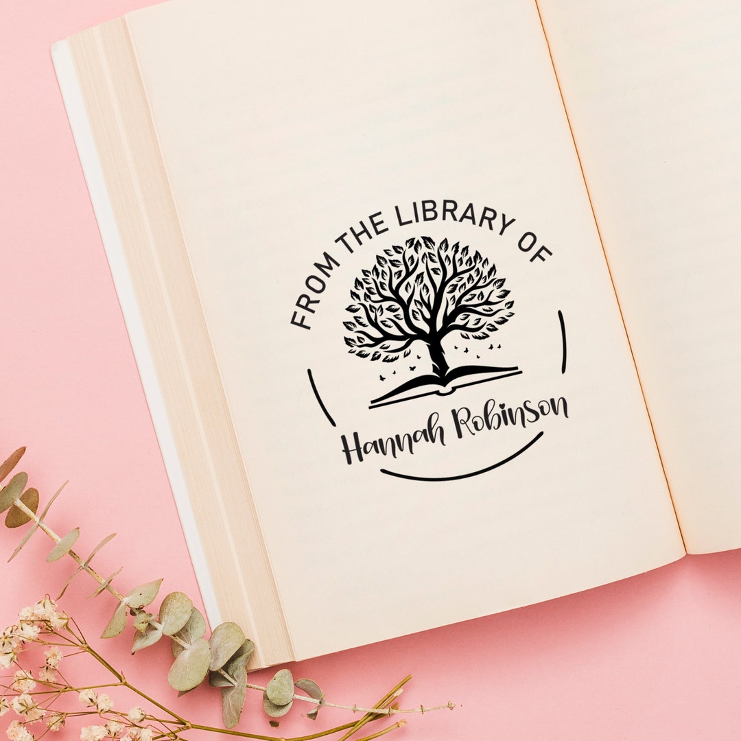 Personalized Library Stamp, From the Library Of, Custom Library Stamp ...