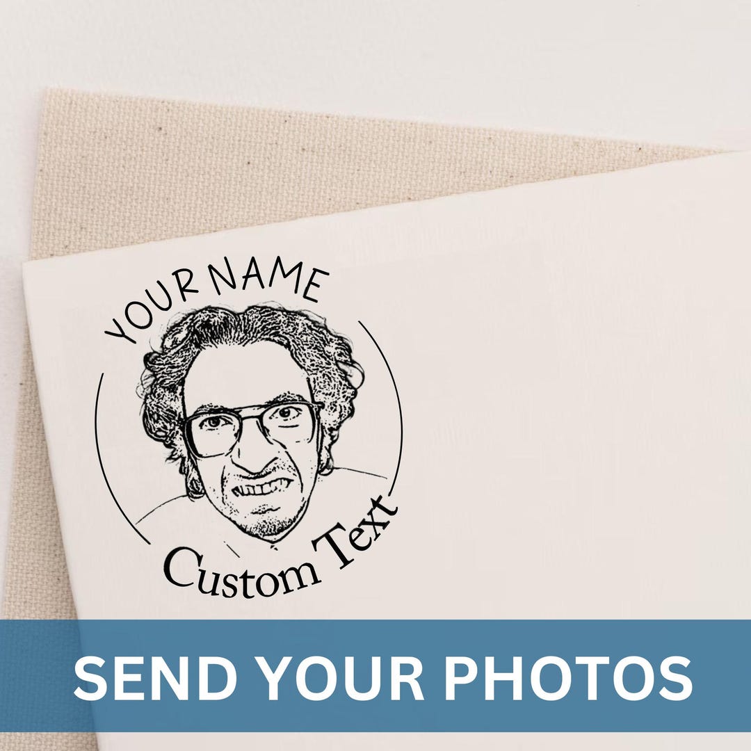 Custom Portrait Sketch Stamp -personalized Photo Stamp- Custom Face ...