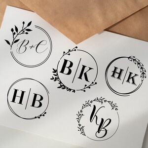 Wedding Stamper Personalized Couple Name and Monogram Stamp for ...