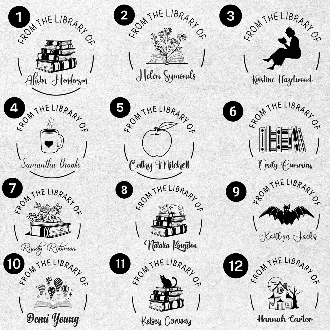 Personalized Library Book Stamp: Custom 'from the Library Of' - Self ...