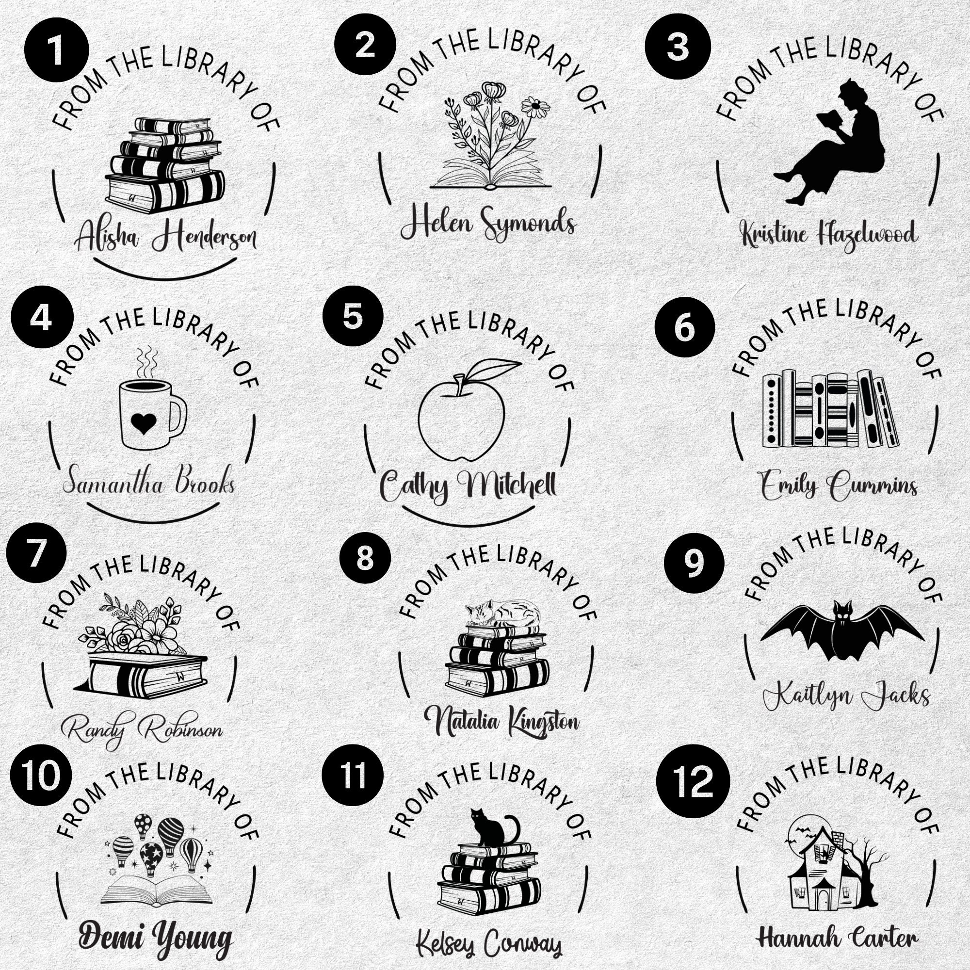 Personalized Library Book Stamp: Custom 'from the Library Of' - Self ...