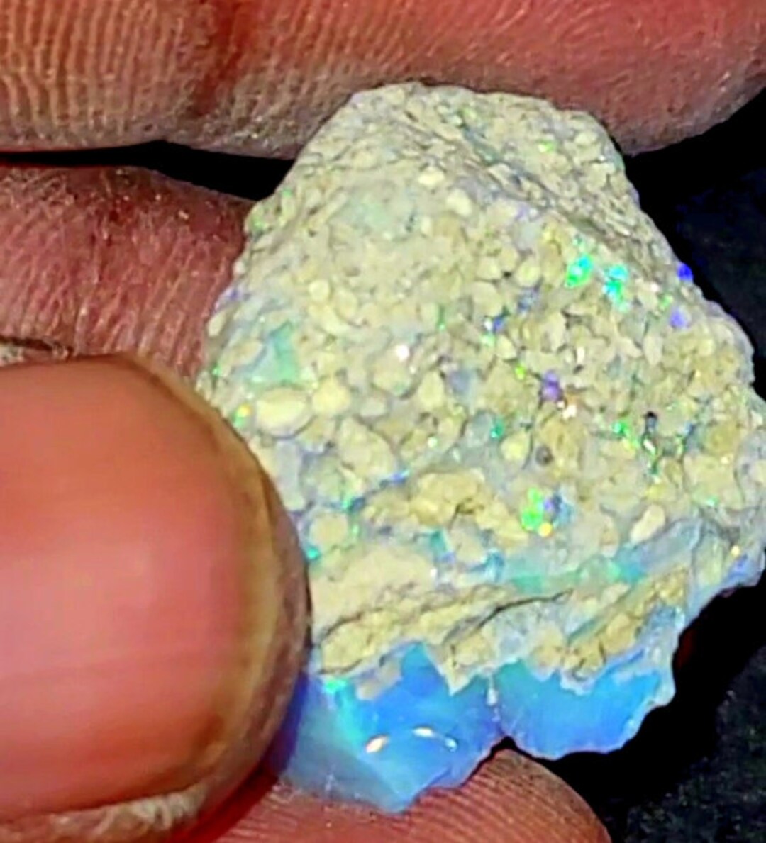 13.40 Carat Very Rare Natural Dry Ethiopian Opal Rough, Raw Opal, Welo ...