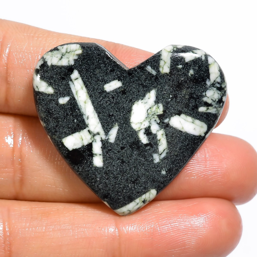 Dazzling Top Grade Quality 100% Natural Chinese Writing Jasper Heart ...