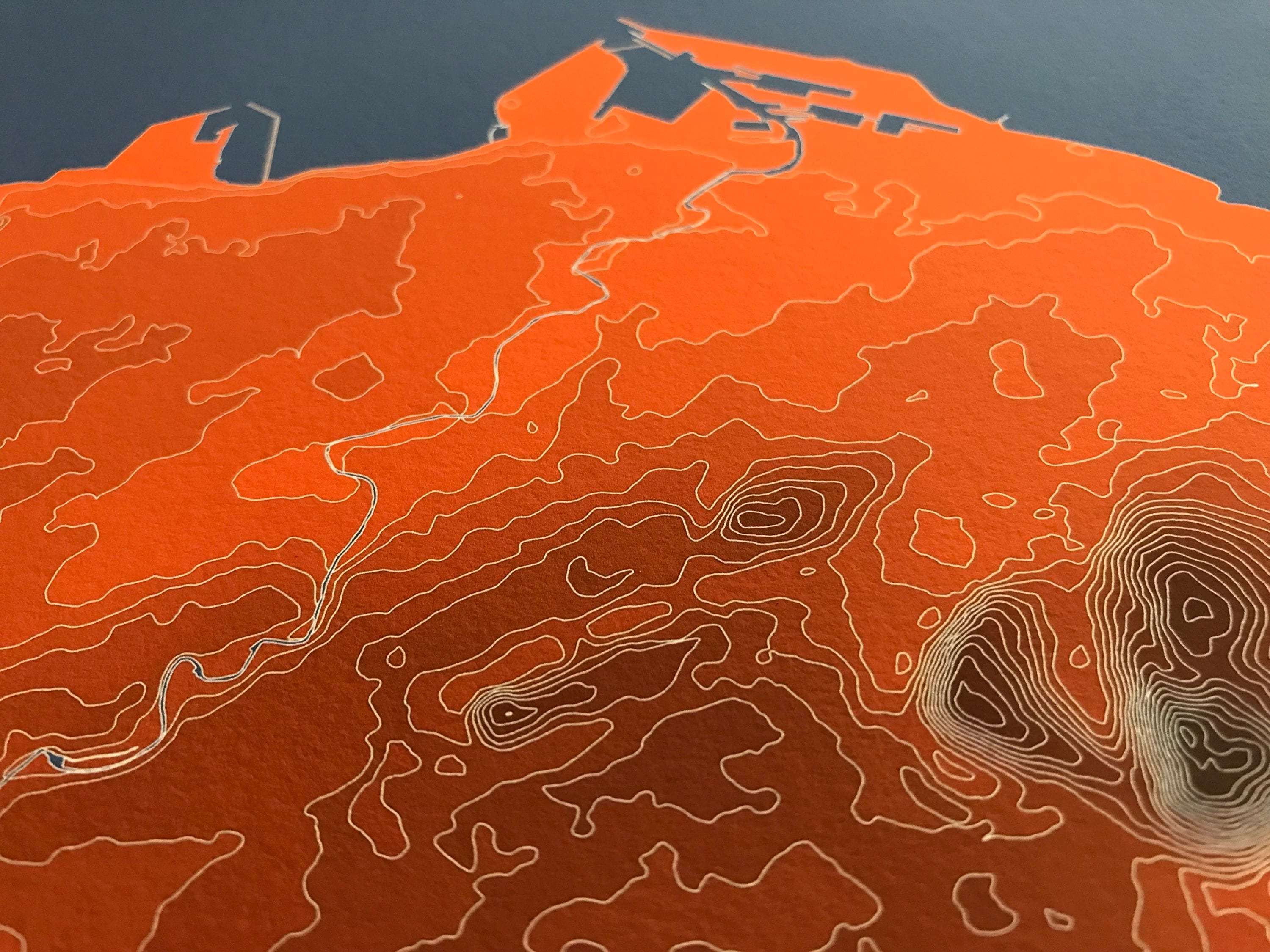 Edinburgh Contour Map, Custom Print, the Perfect Personalised Gift ...