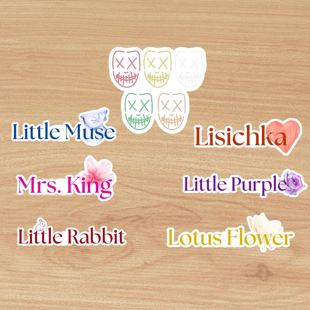 Heathens, Legacy of God Sticker Pack - Rina Kent Merch, Nickname, Masks ...