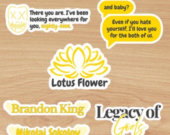 Heathens, Legacy of God Sticker Pack - Rina Kent Merch, Nickname, Masks ...