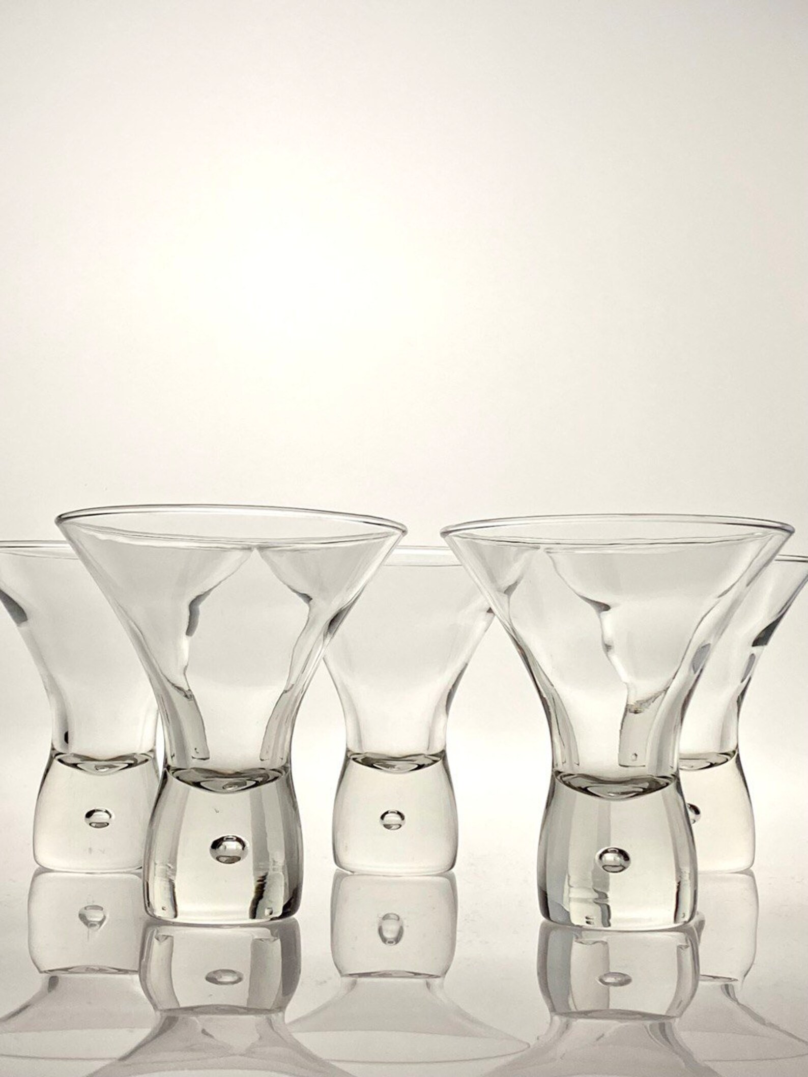 Set 5 Pc Vintage Bormioli Rocco Glass Dessert Bowls Set, Sundae Dishes ...