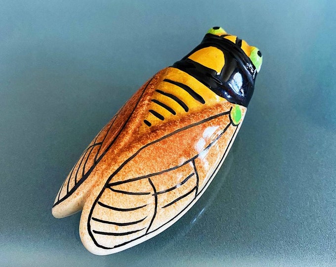 French Pottery Cicada Wall Vase, Provencal Ceramic Cigale Insect ...