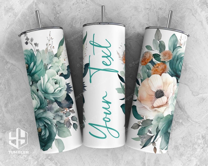 Add Your Own Text Tumbler Wrap Sublimation Design, 20 Oz Skinny Tumbler ...