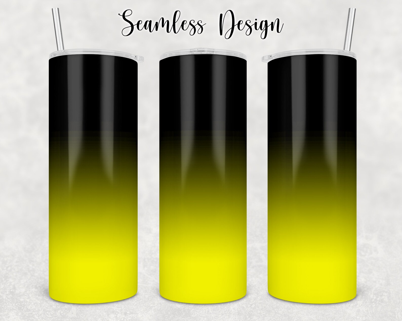 Yellow Ombre Tumbler Wrap Black to Yellow Sublimation Design - Etsy