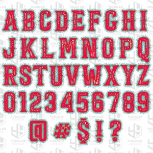 Red Distressed Letter PNG, Distressed Alphabet PNG, Teal Splatter ...